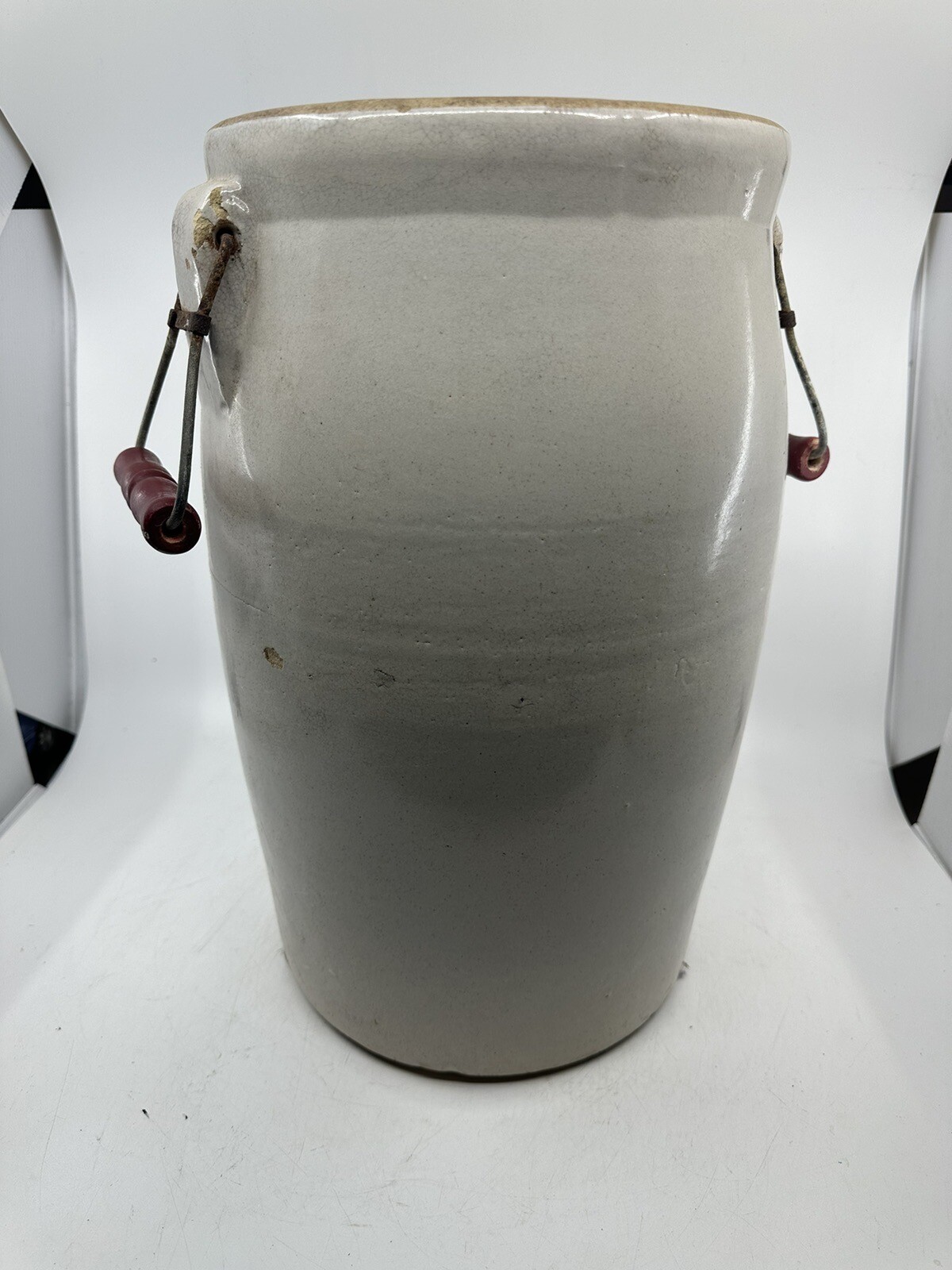 Vintage 5 Gallon Blue Crown Salt Glazed Stoneware Crock With Handles ...