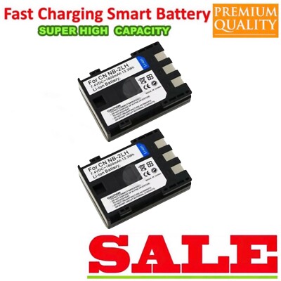 2x NB-2LH 2L Battery for Canon DS126071 E160814 VIXIA HV20 HV30 HV40 ...