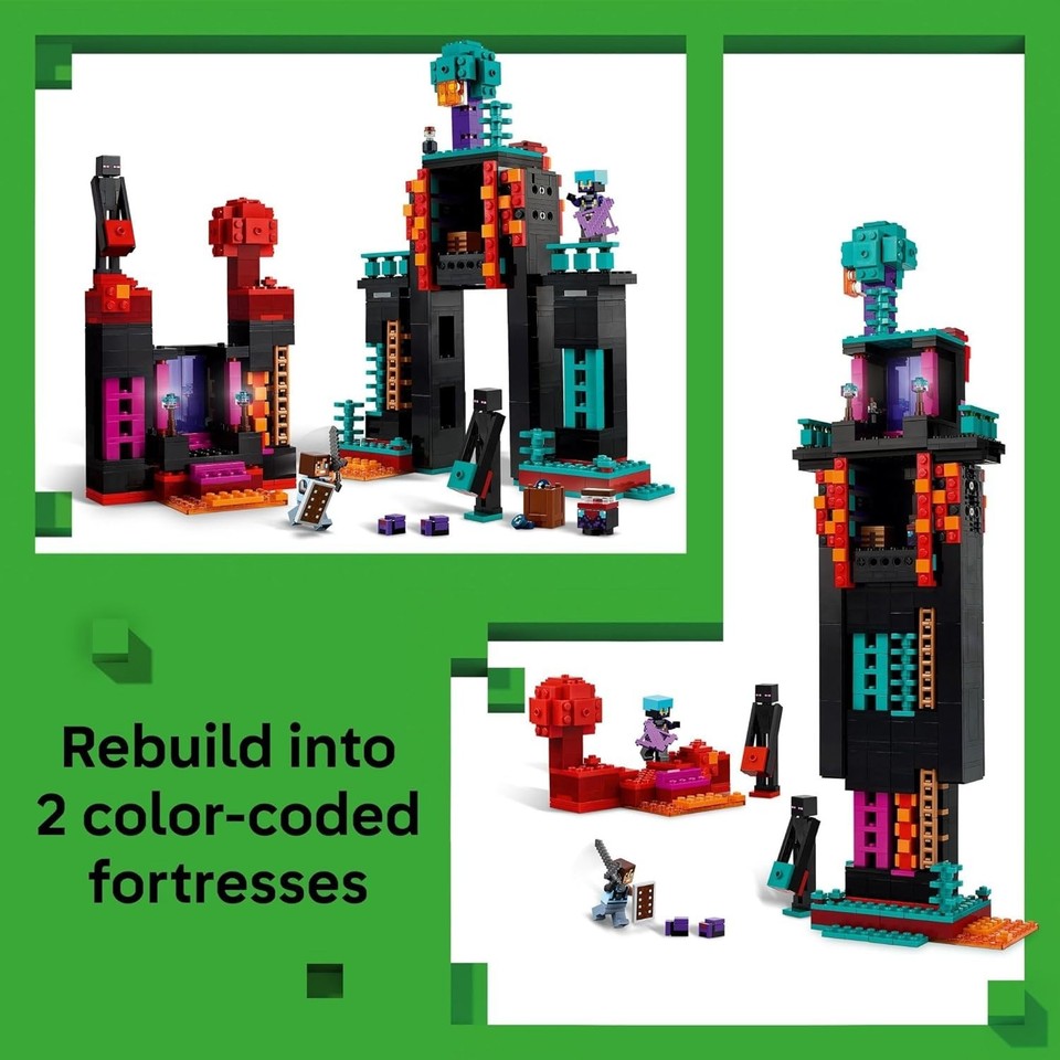 LEGO® Minecraft 21279 Enderman Tower 2in1 Building Set Ages 9+ PvP Game ...