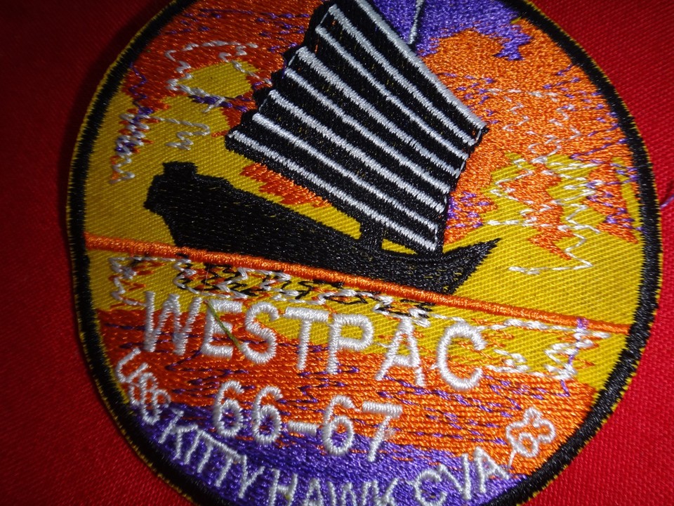 Vietnam War Patch WESTPAC 66-67 US Navy Aircraft Carrier USS KITTY HAWK ...