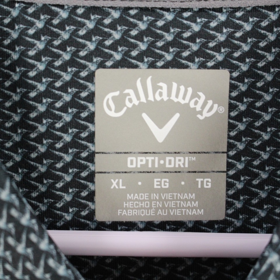 Callaway Opti-Dri Polo Shirt Mens Size XL Blue Polyester Stretch | eBay