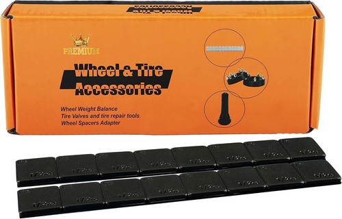 1 boxes Stick on Wheel Weights Adhesive Backed Wheel Weights Black 1/2 Oz | eBay