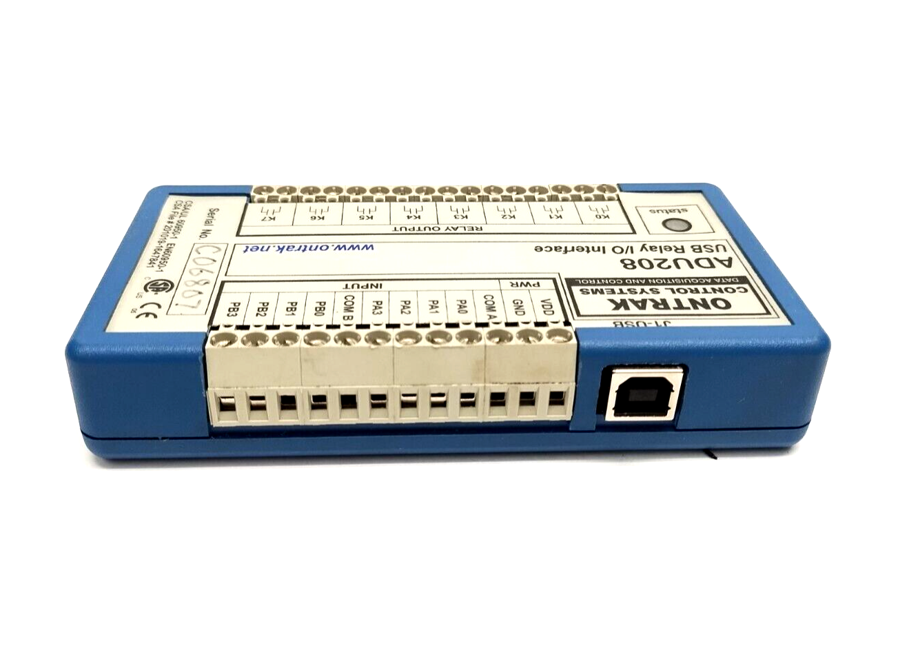 Ontrak+Control+Systems+ADU208+USB+Relay+I%2Fo+Interface for sale online ...