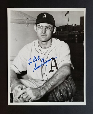 Sam Chapman signed Philadelphia A's baseball photo | eBay