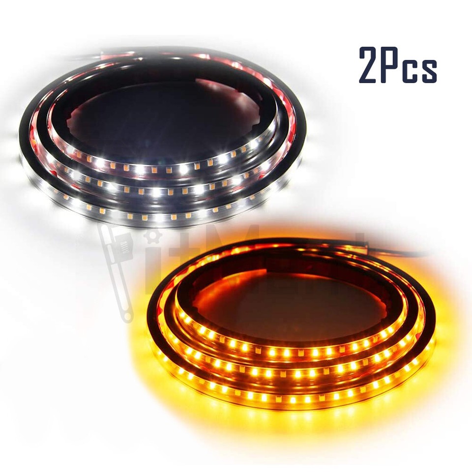 2X 60" Truck LED Running Board Light Side Step Strip Bar White Amber ...