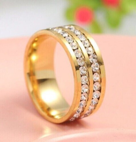 2Ct Lab Moissanite Eternity Women's Solid Band Ring 14K Gold Plated Silver | eBay Australia