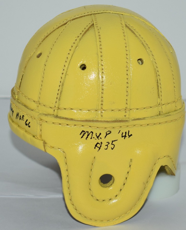 BULLET BILL DUDLEY YELLOW LEATHER MINI HELMET PITTSBURGH STEELERS HOF ...