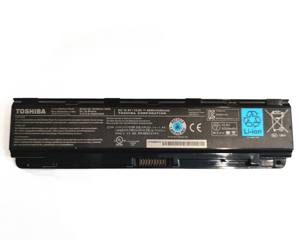 Genuine OEM PA5024U-1BRS Battery For Toshiba Satellite C850 PABAS260 ...