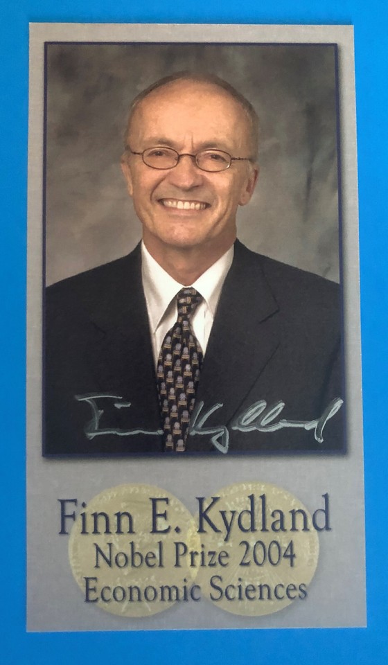 Finn Kydland (Nobel Prize Economics 2004) Hand Autographed Signed ...