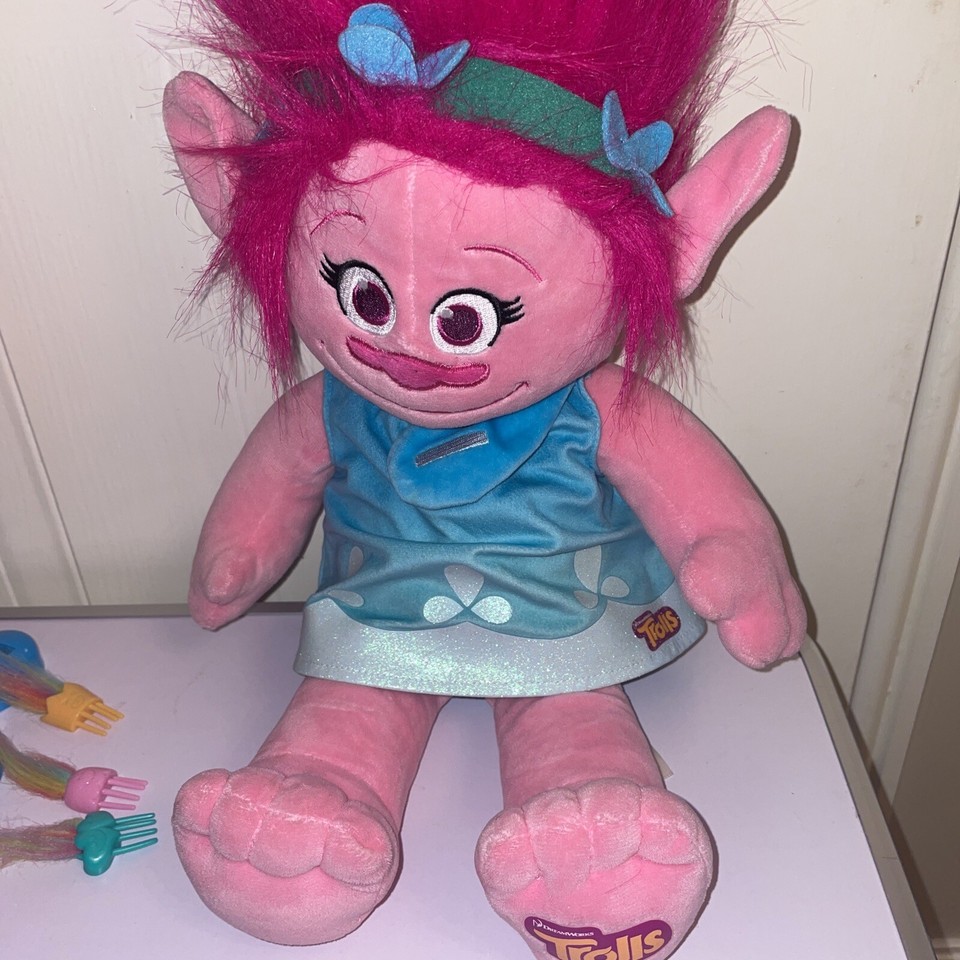 🧩Build A Bear Trolls DreamWorks Pink Poppy Trolls Dress, Styling Head ...
