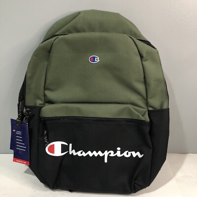 Champion Manuscript Backpack Olive Green Black | eBay