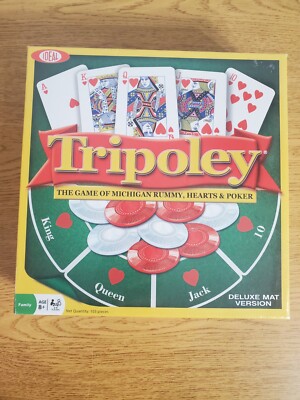 Tripoley Deluxe Mat Version Game Michigan Rummy Hearts and Poker - NEW ...