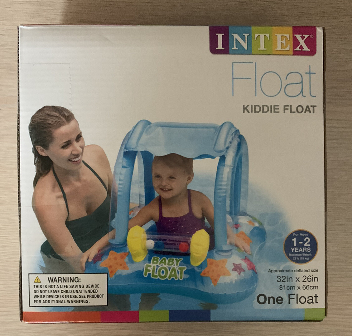 Intex Kiddie Float Baby Toddler Swimming Pool Raft Inflatable Seat with ...