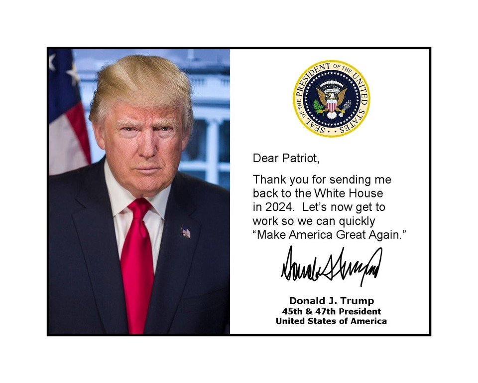Donald Trump 8x10 signed dedicated photo print 2024 victory autographed ...