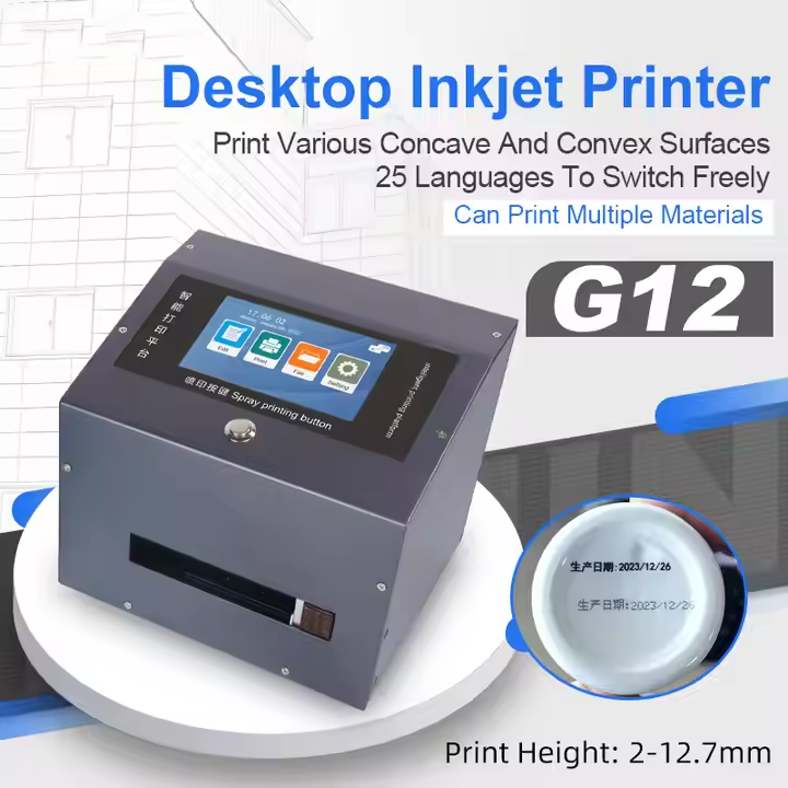 A small desktop inkjet printer for printing packaging bags, bottles ...