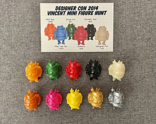 Designer Con Vincent Mini Figure Set Art Toy Keshi DCON | eBay