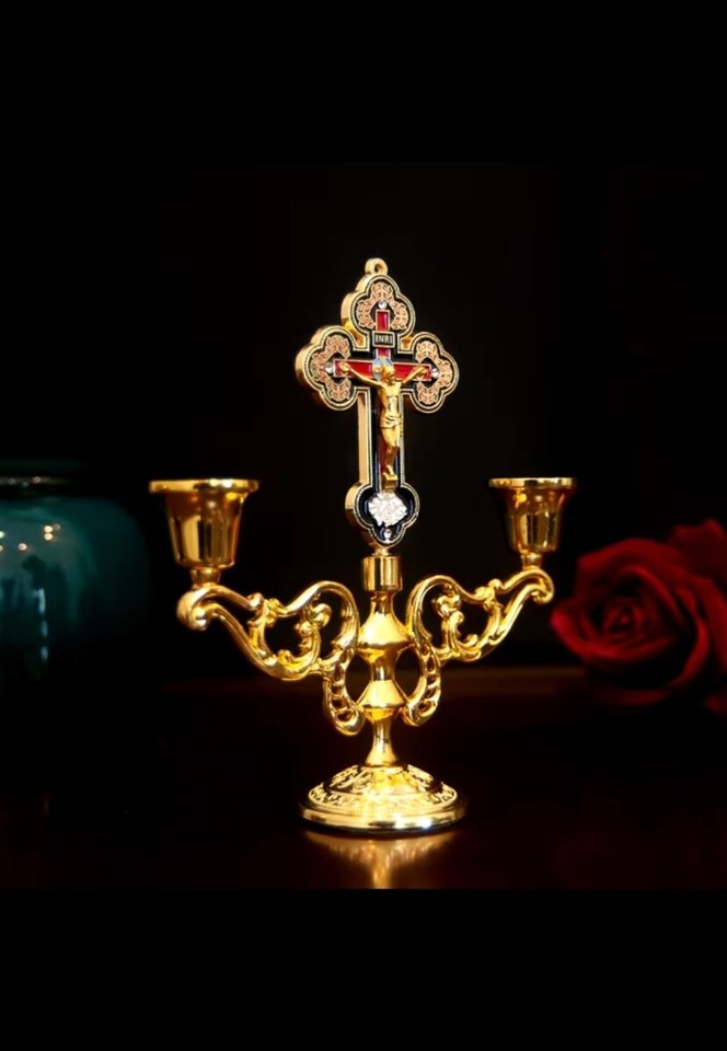 Latest Eastern Orthodox Church Cross Decorative Candlestick, Ritual ...