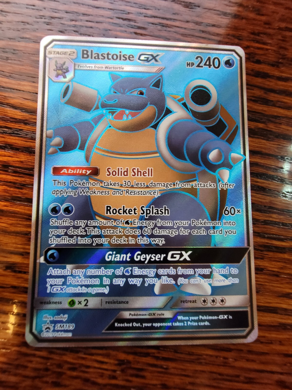 Blastoise GX SM189 - Black Star Promo - Full Art Ultra Rare Pokemon ...