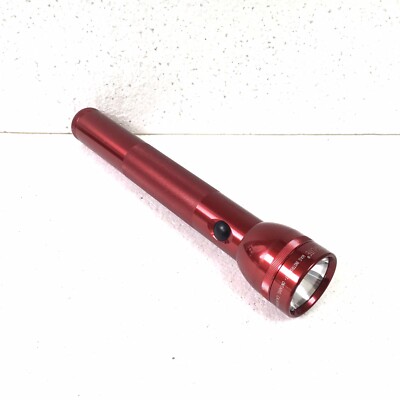 Vintage MagLite Flashlight 12” Red 3 D Cell Made in Ontario, Calif. Mag ...