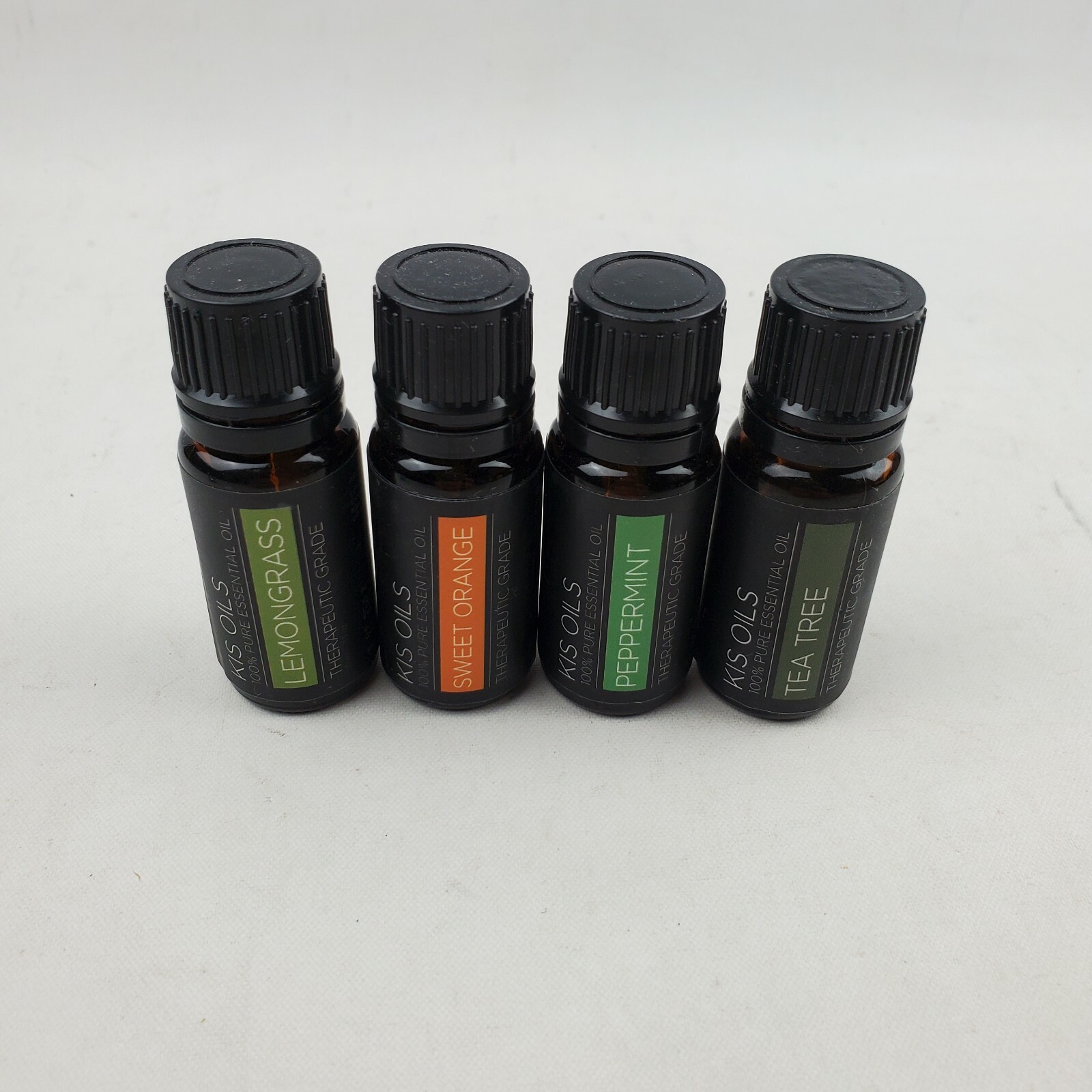 Set Of 4 Kis Essential Oils Tea Tree Peppermint Sweet Orange Lemongrass ...