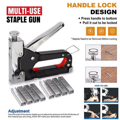 Powerful Heavy Duty Tacker Staple Gun Wood Craft Upholstery Stapler ...