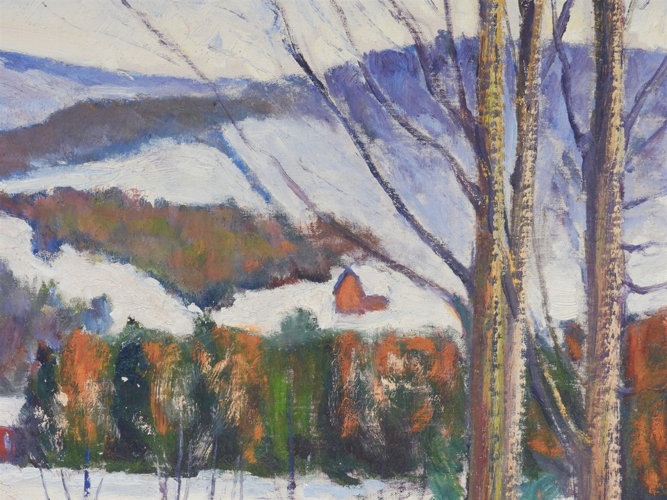 Judith C. Carbine Mountain Snow Scene Vermont Landscape Painting | eBay
