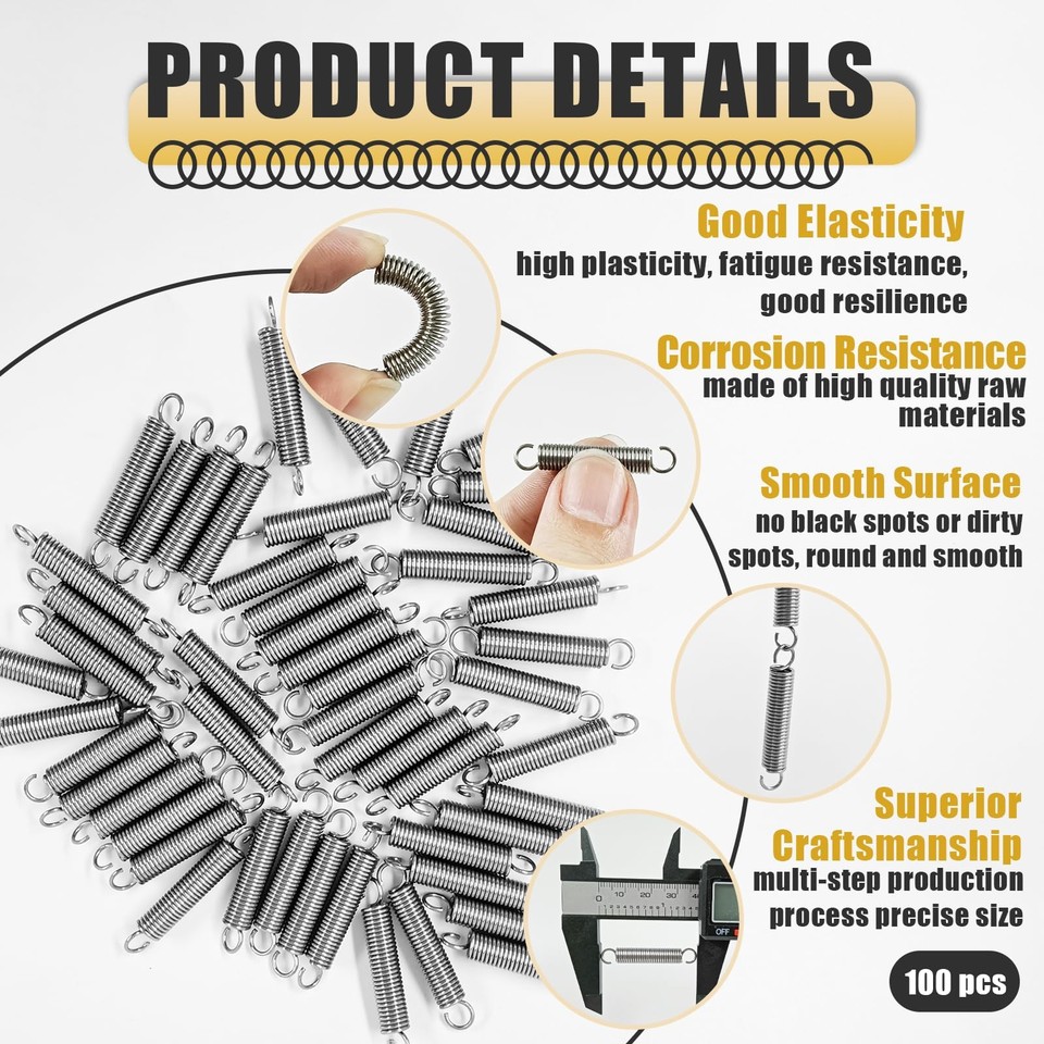 With Hook Extension Tension Spring Wire Dia 1.5-2.5 mm 304 Stainless ...