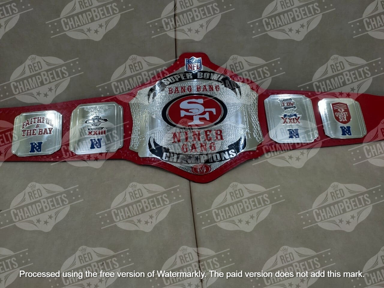 SF 49ERS NFL Championship Belt Adult Size 2mm Brass | eBay
