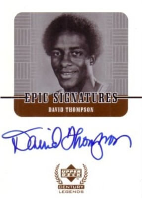 David Thompson certified signed 1999 Upper Deck Century Legends Epic ...