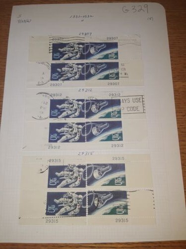 SL 7815/ US Stamps Matching Corners of Stamp Sheets Used us stamps ...