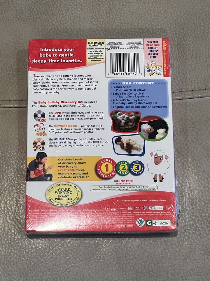 2011 Disney Baby Einstein Lullaby Discovery Kit Bedtime DVD/BOOK/CD New ...