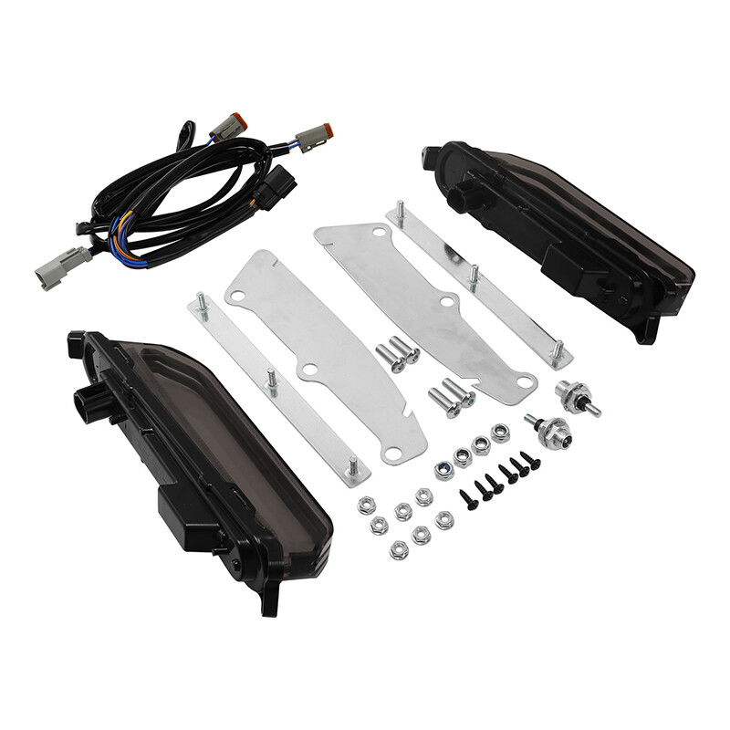 Rear Fender Fascia LED Brake Turn Light Smoked Lens Fit For Harley ...