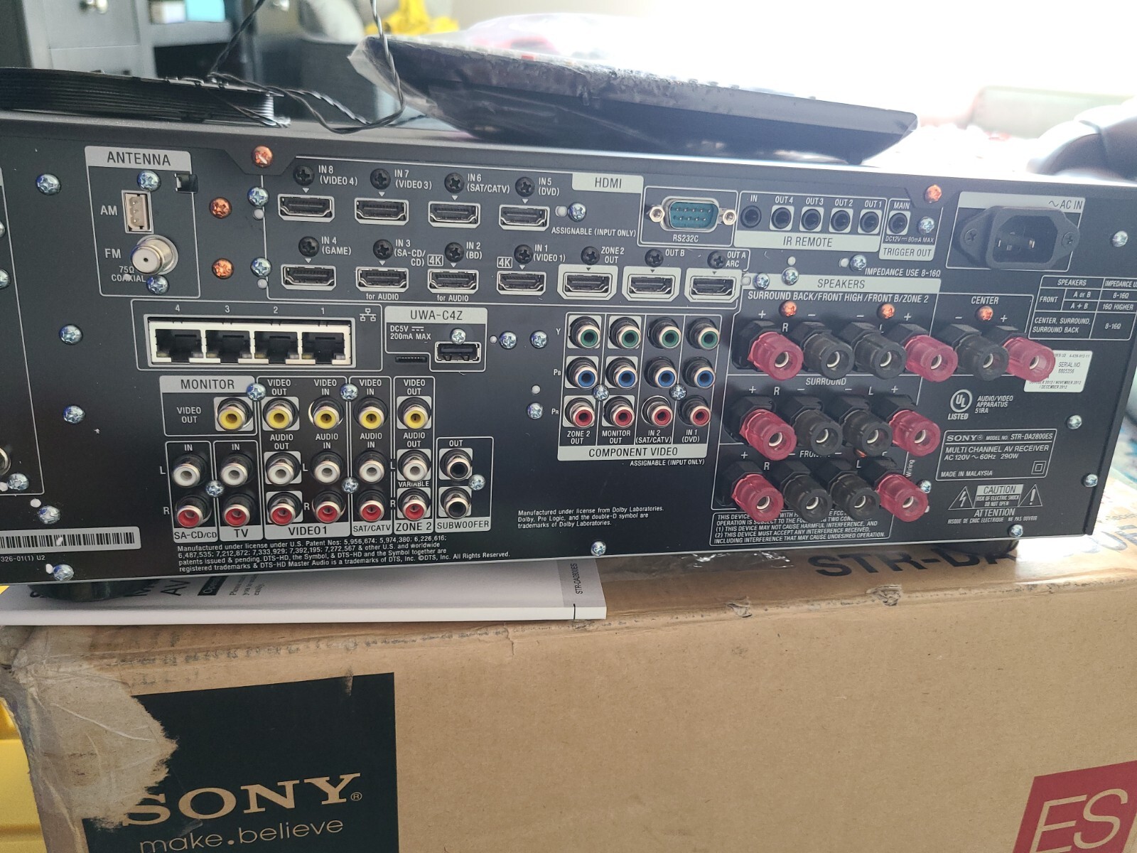 Sony STR 2800 7.2 Channel 20 Watt Receiver for sale online | eBay