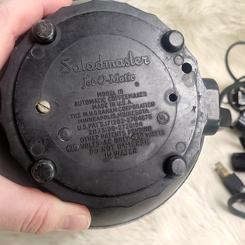 Vintage Saladmaster Model 10 Electric Coffee Tea Percolator Pot | eBay