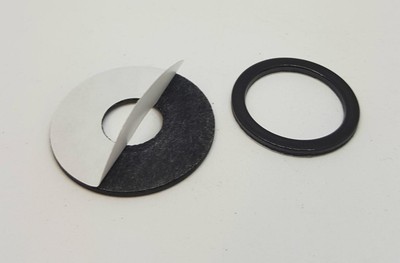 4 x Self Adhesive Rubber Magnetic Washers 1.5mm thick Pick Size upto ...