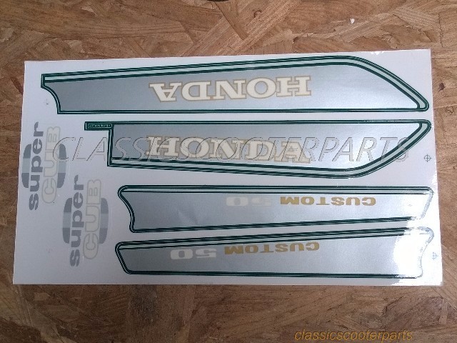 Honda C50 super cub custom 50 gas tank side cover decals stickers ...