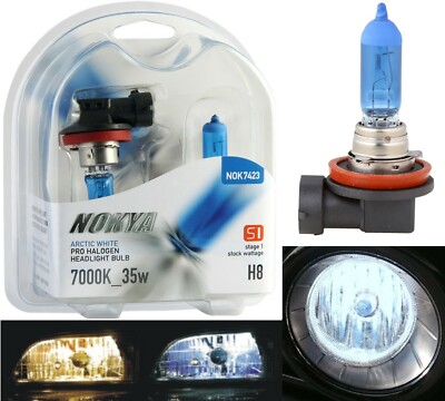 Nokya 7000K White H8 Nok7423 35W Two Bulbs Fog Light Replacement Plug ...