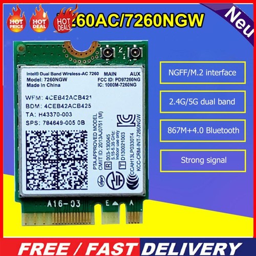 1200M WiFi Card NGFF M.2 2.4G 5G Wireless Module WiFi Dongle Adapter ...