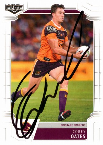 Signed 2020 BRISBANE BRONCOS NRL Card COREY OATES | eBay