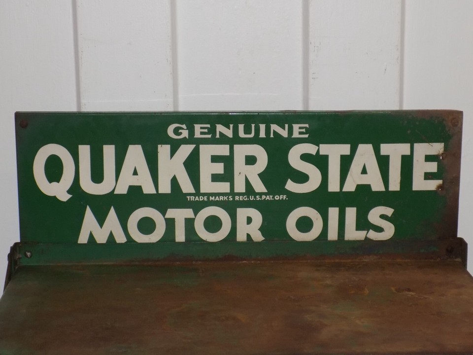 Vintage Quaker State Motor Oils Metal Rack and Rack Sign | eBay