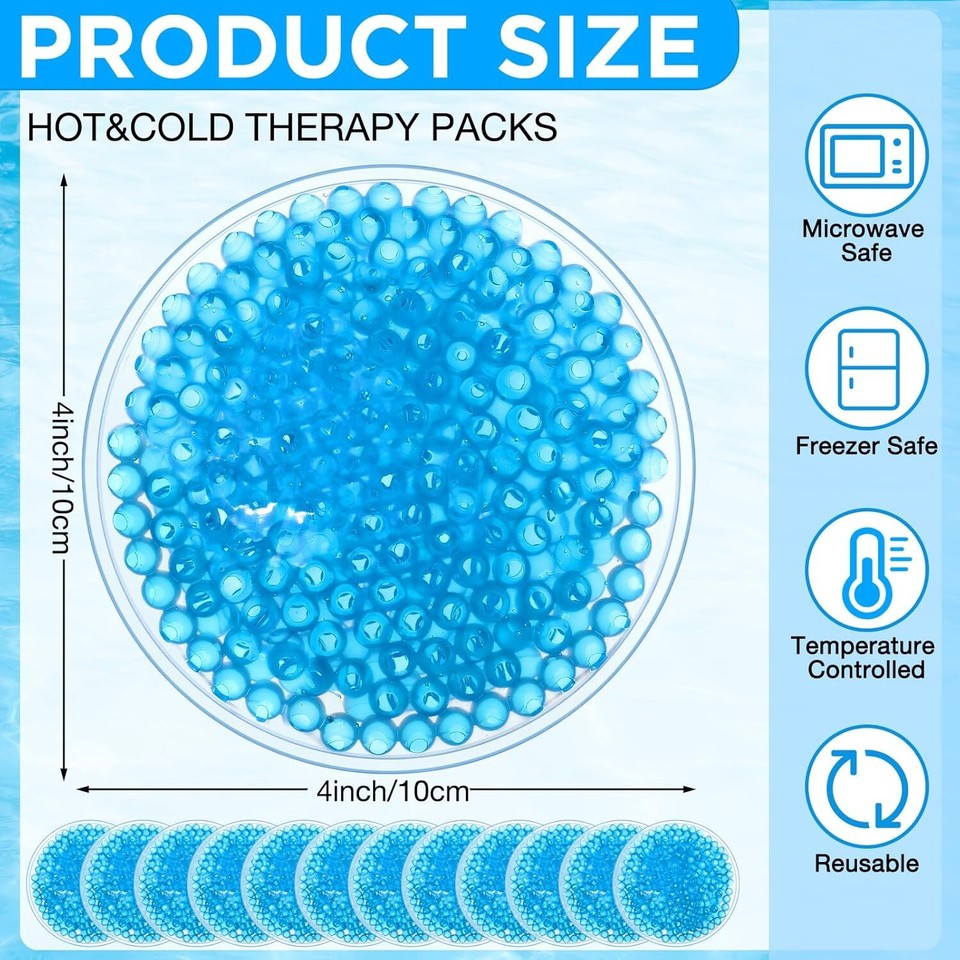 60 Pcs Small Round Gel Ice Packs Reusable Cold Boo Boo Ice Packs, Cold ...