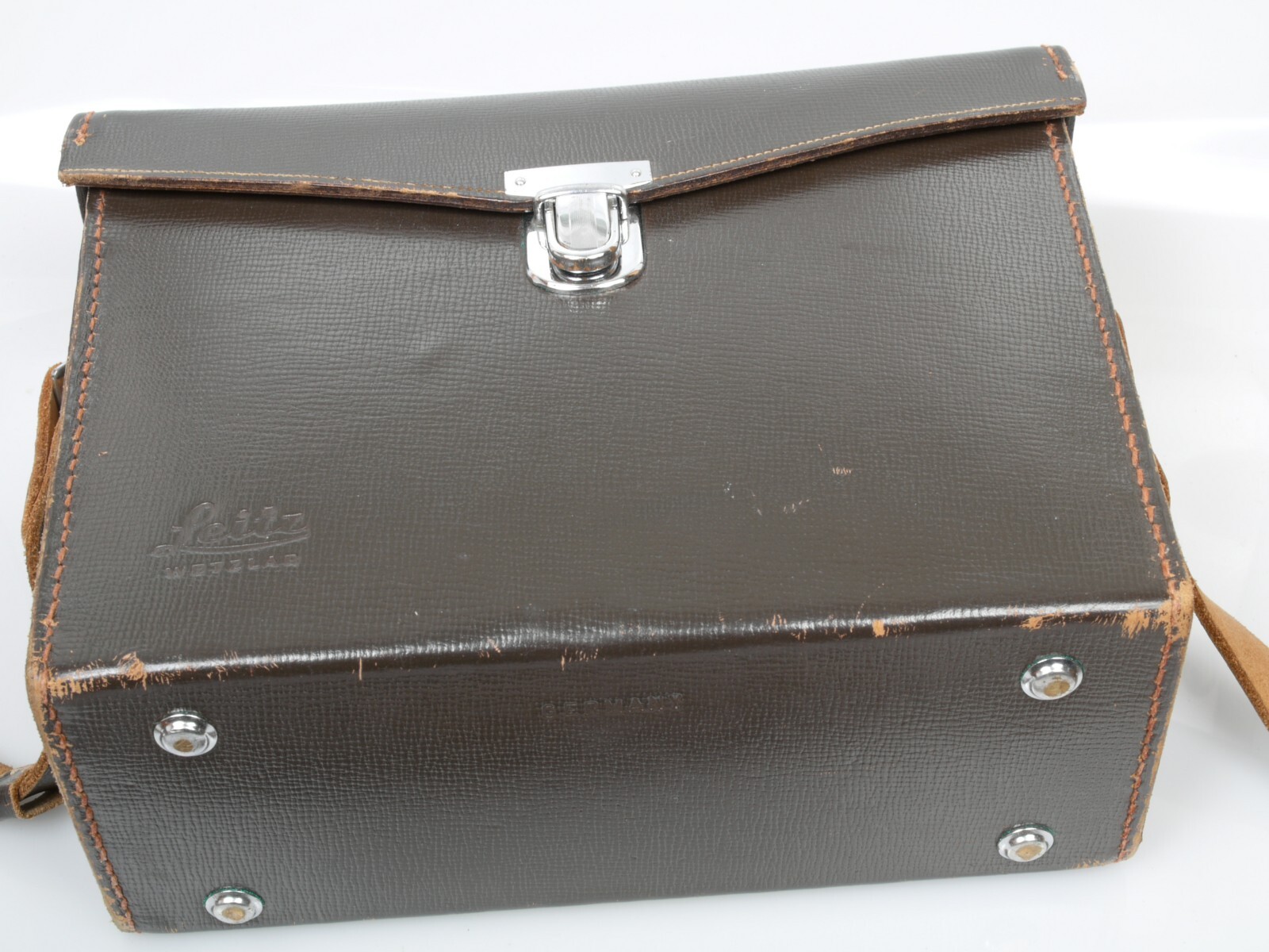 Leitz Leica M olivebraune Hartledertasche Ledertasche Tasche komp ...