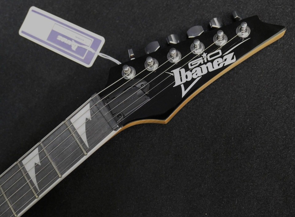 IBANEZ GRG220PA1 BKB ELECTRIC GUITAR Sharktooth Inlays TREMOLO BRIDGE ...
