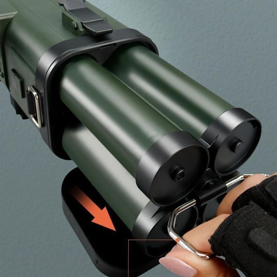 M202 FLASH Quadruple Rocket Launcher - 4-Barrel Foam Blaster - Luminous ...
