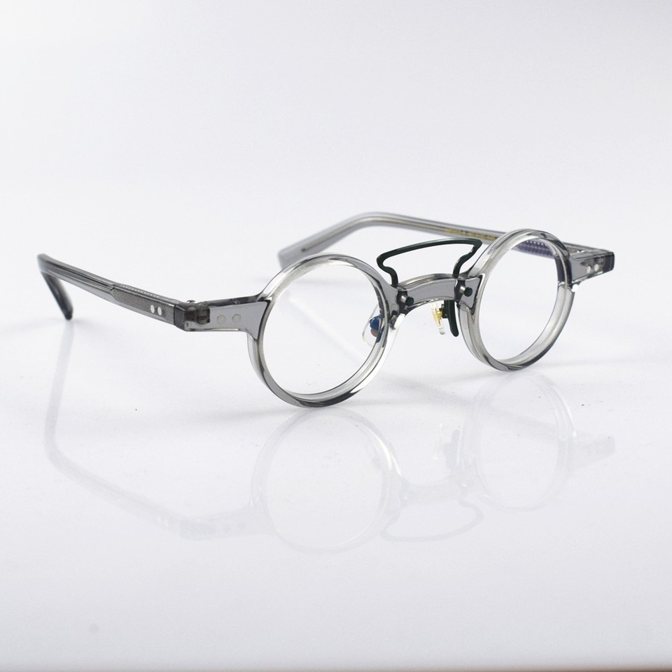 Vintage Hand Made Acetate Retro Small Round Eyeglass Frames Glasses ...