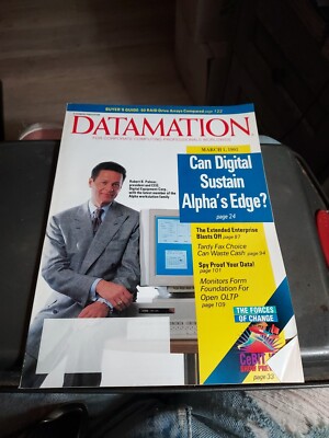 DATAMATION MAGAZINE CAN DIGITAL SUSTAIN ALPHA'S EDGE MARCH 1, 1993 | eBay