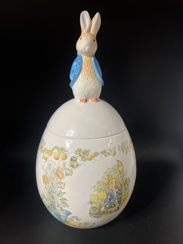 Beatrix Potter Peter Rabbit Easter Egg Cookie Jar FW & Co 1996 A ...