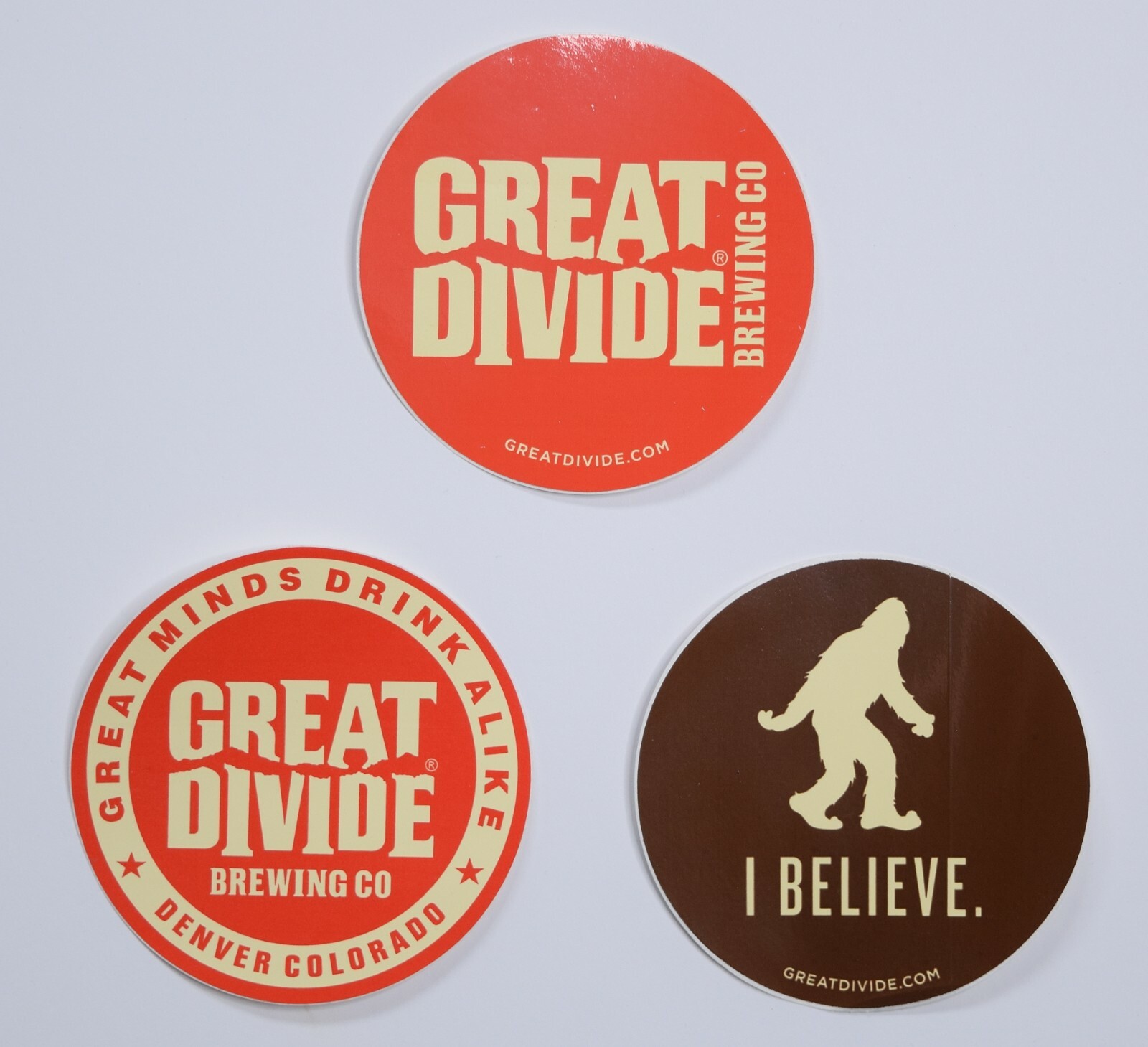 GREAT DIVIDE Brewing Company, Denver, CO - 4" Stickers 3 Pack - Lot A ...