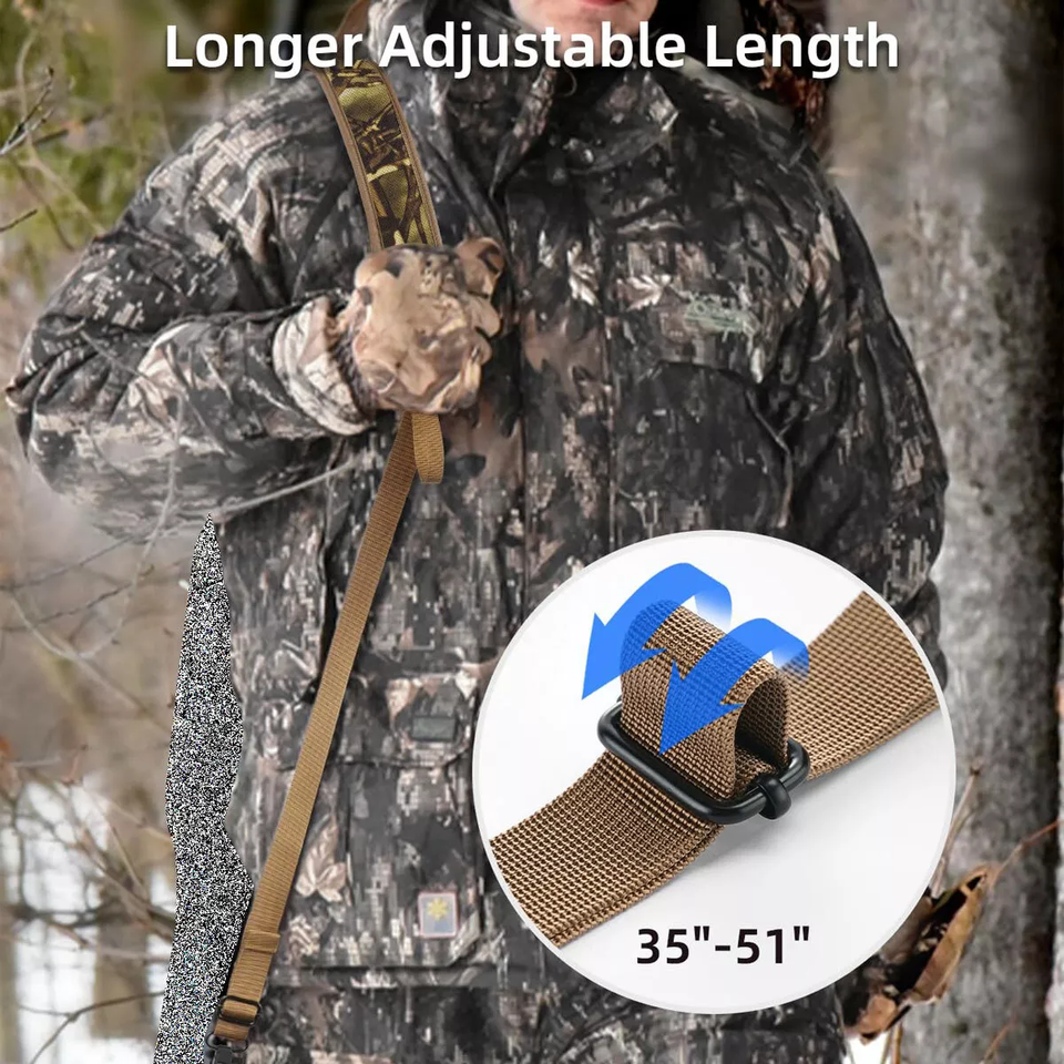 Camouflage Rifle 2 Point Sling Shoulder Padded Camo Gun Sling With ...