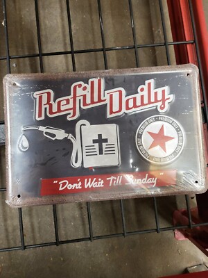 Tin Signs Retro Refill Daily religious Metal Sign Wall Decor new | eBay